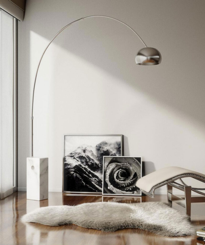 Arco LED FLOS Achille and Pier Giacomo Castiglioni, 1962 - design-icons.it